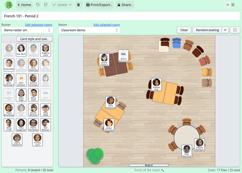 Seating Chart Maker | Generate Classroom Seating Plans
