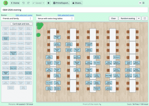 Seating Chart Maker | Create Wedding Seating Arrangements